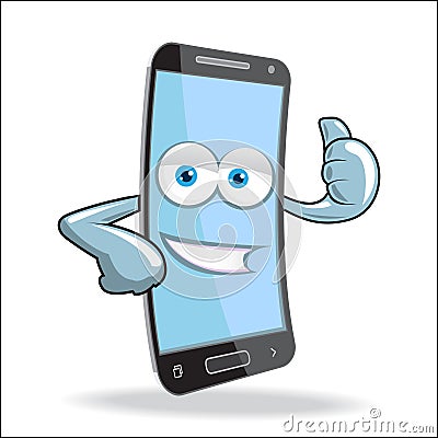 Vector Cell Mobile Mascot Stock Photography - Image: 34059122