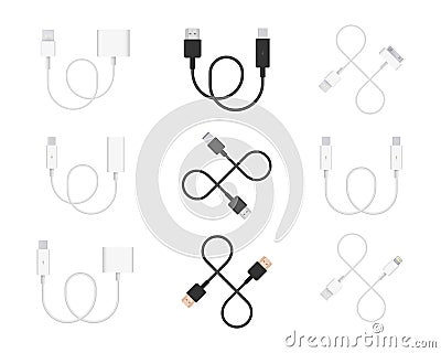 Vector Collection Of Cables Stock Image | CartoonDealer.com #131328625
