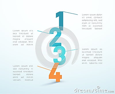 Number Steps 1 To 4 Infographic Vector Design | CartoonDealer.com ...
