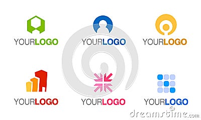 Vector Company Logo Set Royalty Free Stock Image - Image: 9246796