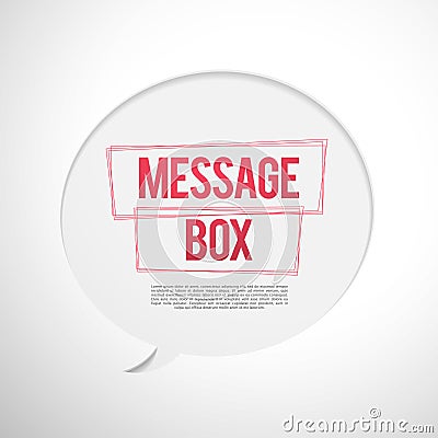 Vector Conversation Box And Text Message Flat Illustration Isolated On ...