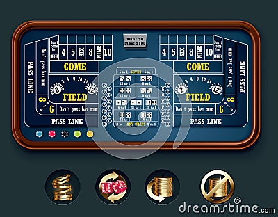 Vector Craps Table Layout (big) | CartoonDealer.com #15086189
