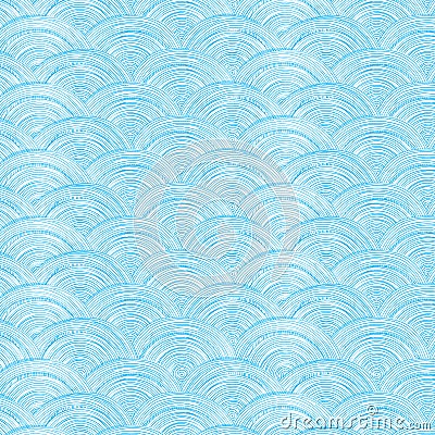 Vector Doodle Circle Water Texture Vertical Seamless Pattern Background ...