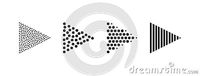 Vector Dotted Arrow Strip Black Symbols | CartoonDealer.com #131657477