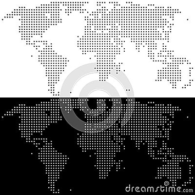 Vector Dotted World Map. Abstract Simple Map Royalty-Free Stock Photo ...