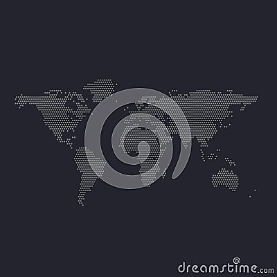 Vector Dotted World Map. Vector Illustration. Dots Vector Map ...