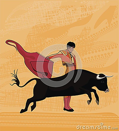 Dance With Bull - Vector Drawing | CartoonDealer.com #29960461