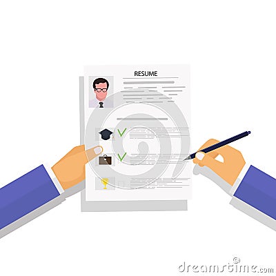 Vector Drawing, Resume, Recruitment Royalty-Free Stock Photography ...
