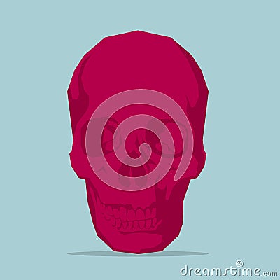 Vector Drawning Skull, Background Is Blue. | CartoonDealer.com #115843191