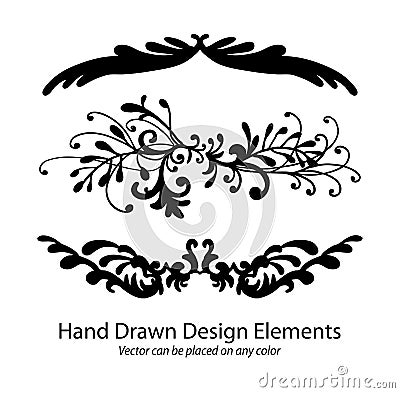 Vector Elements Of Hand Drawn Paragraph Dividers Or Fancy Underline ...