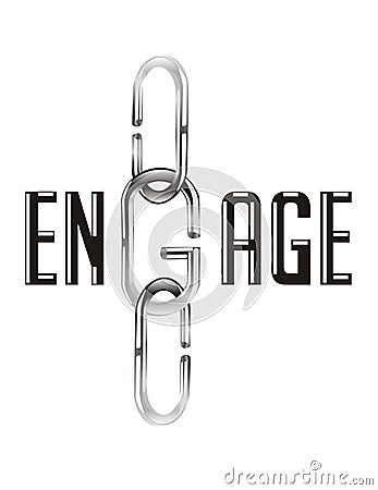Vector Engage Text And Chain | CartoonDealer.com #44736666