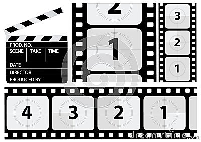 Vector Film Countdown Royalty Free Stock Photography - Image: 11029977
