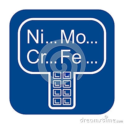 Vector Flat Design Icon Of Positive Material Identification ...