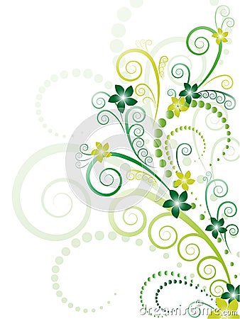 Vector Floral Verde Imagen de archivo - Imagen: 8285281