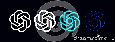 Vector GhatGpt Logo. Open Ai Technology Symbol. Neon Chat Gpt Icon ...