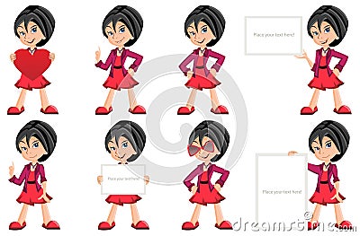 Vector Girls Cartoon Characters Royalty Free Stock Image - Image: 27344436