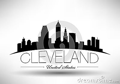 Vector Graphic Design Of Cleveland City Skyline | CartoonDealer.com ...