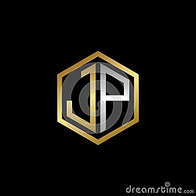 Vector Graphic Initials Letter JP Logo Design Template | CartoonDealer ...