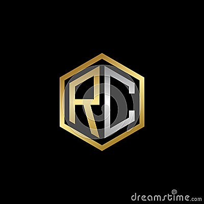 Vector Graphic Initials Letter RC Logo Design Template | CartoonDealer ...