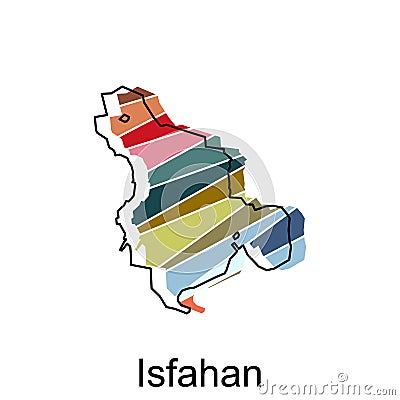Vector Graphic Of Isfahan Map, Iran Country Vector Design Template ...