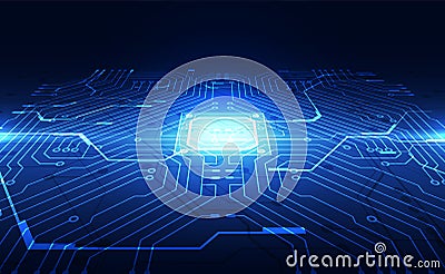 Vector Graphics. Chip Processor Speed Technology Background. Vector Illustration | CartoonDealer ...