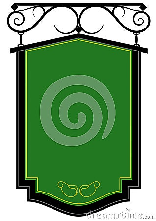 Vector Green Old Fashioned Sign | CartoonDealer.com #13515581