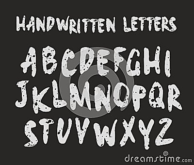 Vector Handwritten Brush Script. Modern Brushed Lettering. Alpha ...