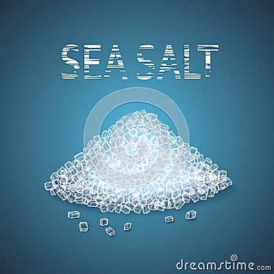 Vector Heap Of Sea Salt Crystals | CartoonDealer.com #107908467