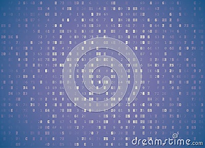 Vector Hexadecimal Code Pale Violet Retro Background. Big Data And Programming Hacking, Deep ...