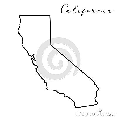 California Line Map Vector Illustration | CartoonDealer.com #210284482