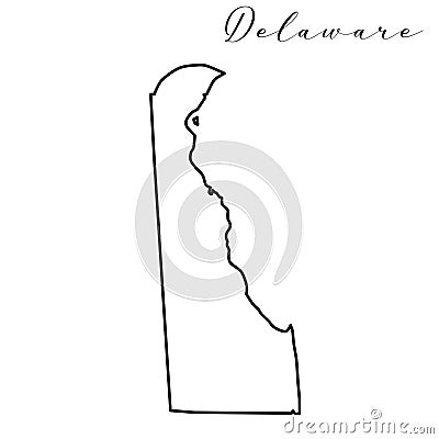 Delaware Line Map Vector Illustration | CartoonDealer.com #210566344