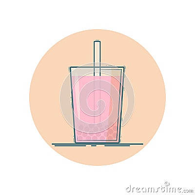 Bubble Tea Glass Cartoon Vector | CartoonDealer.com #149291663