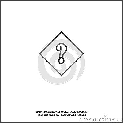 Vector Icon Question Mark In A Rhombus. Punctuation Mark Symbol On ...