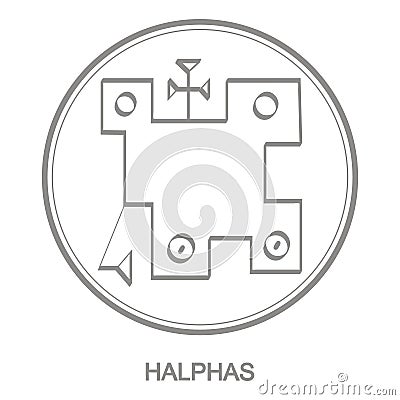 Vector Icon With Symbol Of Demon Halphas | CartoonDealer.com #157405919