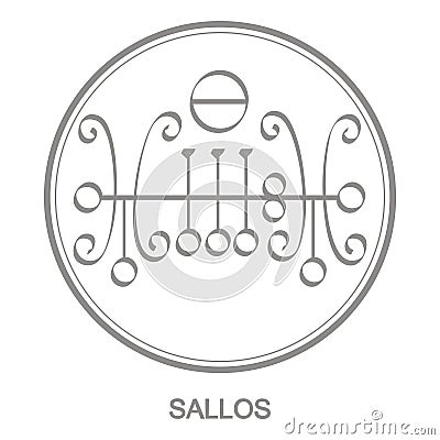 Vector Icon With Symbol Of Demon Sallos | CartoonDealer.com #157885267