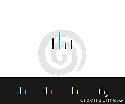 Vertical Bar Chart Line Icon. Diagram, Infographics, Index. Graph ...