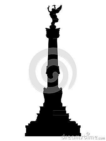 Black Silhouette Of Symbol Of Bordeaux - Quinconces Esplanade Cartoon ...