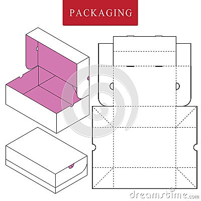 Vector Illustration Of Box.Package Template. | CartoonDealer.com #148592365