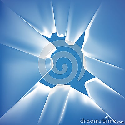 Vector Illustration With A Broken Into Fragments Glass | CartoonDealer ...