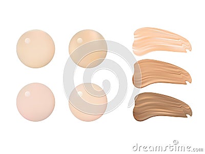 Vector Illustration Of Color Shades Palette For Foundation Make Up ...