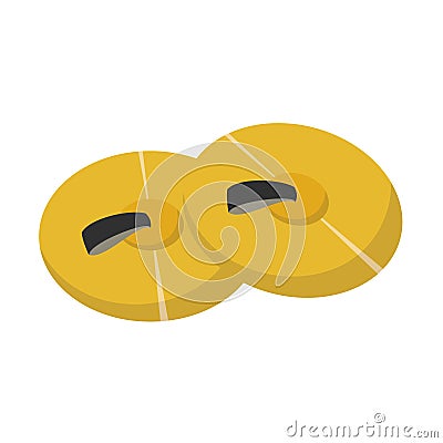 Vector Illustration Of Cymbals Isolated On White Background ...