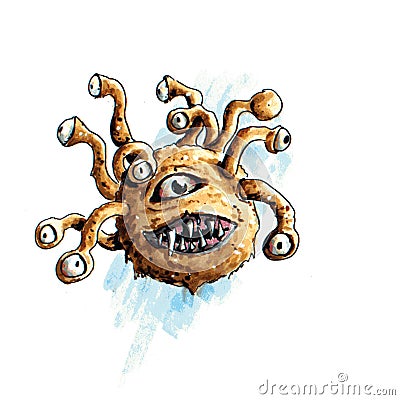 Vector Illustration With Hand Draw Dnd Beholder | CartoonDealer.com ...