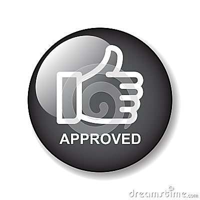 Approved Thumbs Up Icon Royalty-Free Cartoon | CartoonDealer.com #125662229