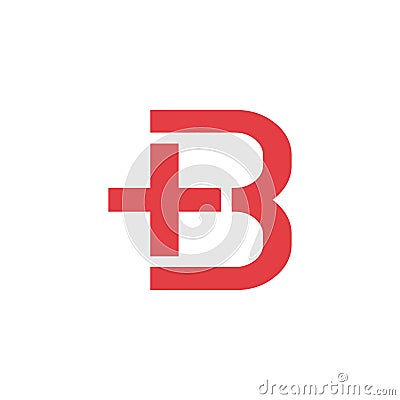 Vector Illustration Letter B Plus Logo Icon | CartoonDealer.com #142086280