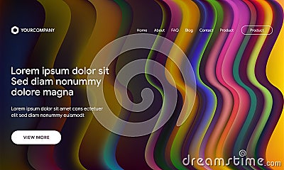 Vector Illustration Of Modern Design With Flow Shape And Liquid Wave ...