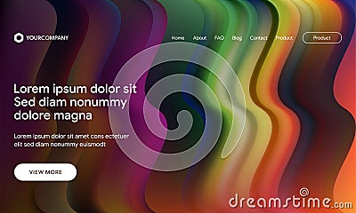 Vector Illustration Of Modern Design With Flow Shape And Liquid Wave ...