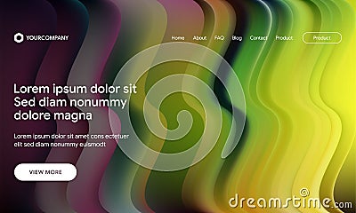 Vector Illustration Of Modern Design With Flow Shape And Liquid Wave ...