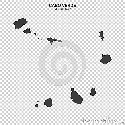 Political Map Of Cabo Verde Isolated On Transparent Background Vector ...