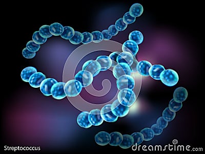 Vector Illustration Of The Streptococcus. Gram-positive Coccus Or ...