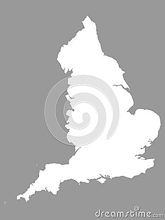 White Map Of England On Gray Background Cartoon Vector | CartoonDealer ...